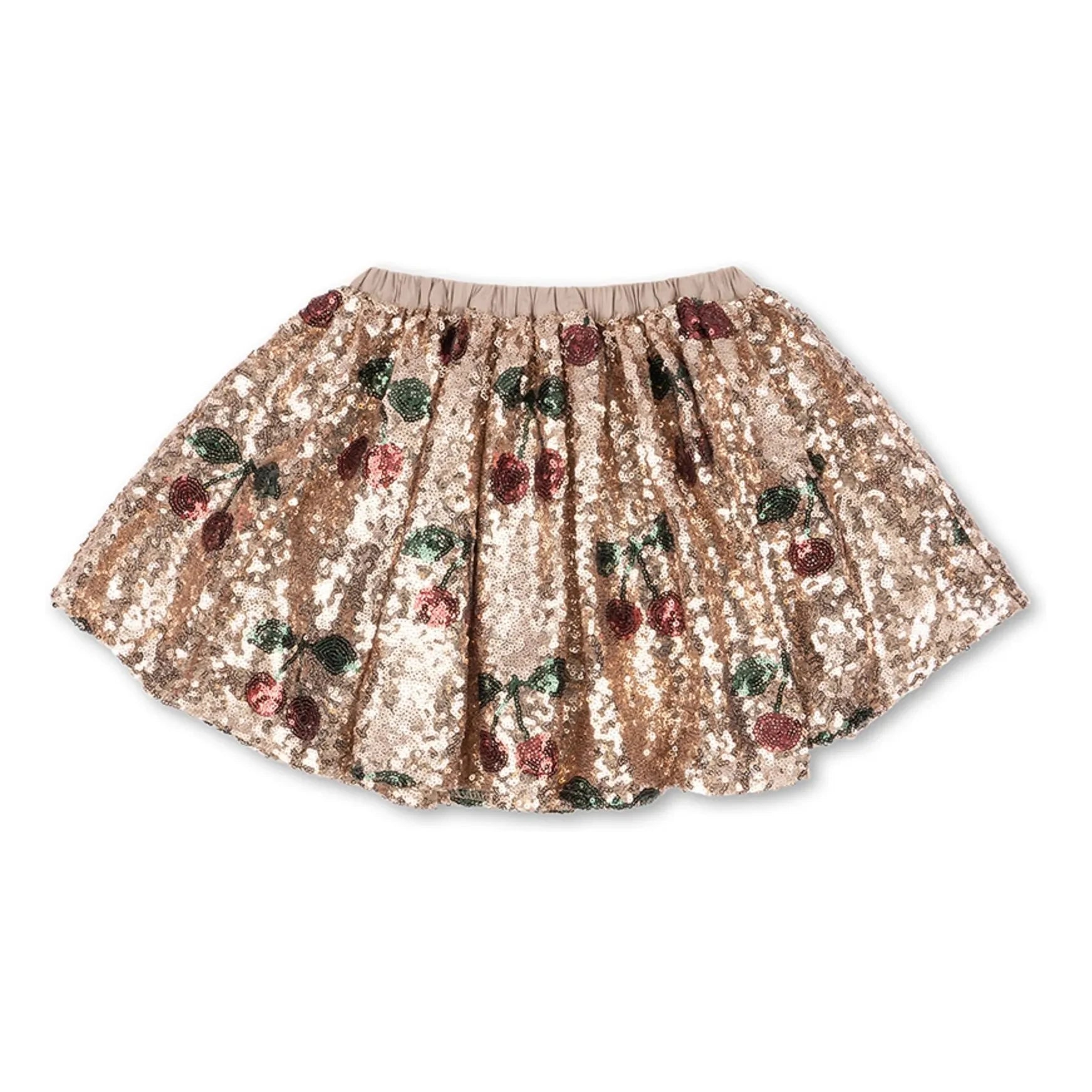 Konges Sløjd - Starla Cherry Sequined Skirt | Gold – Dinossi United Kingdom